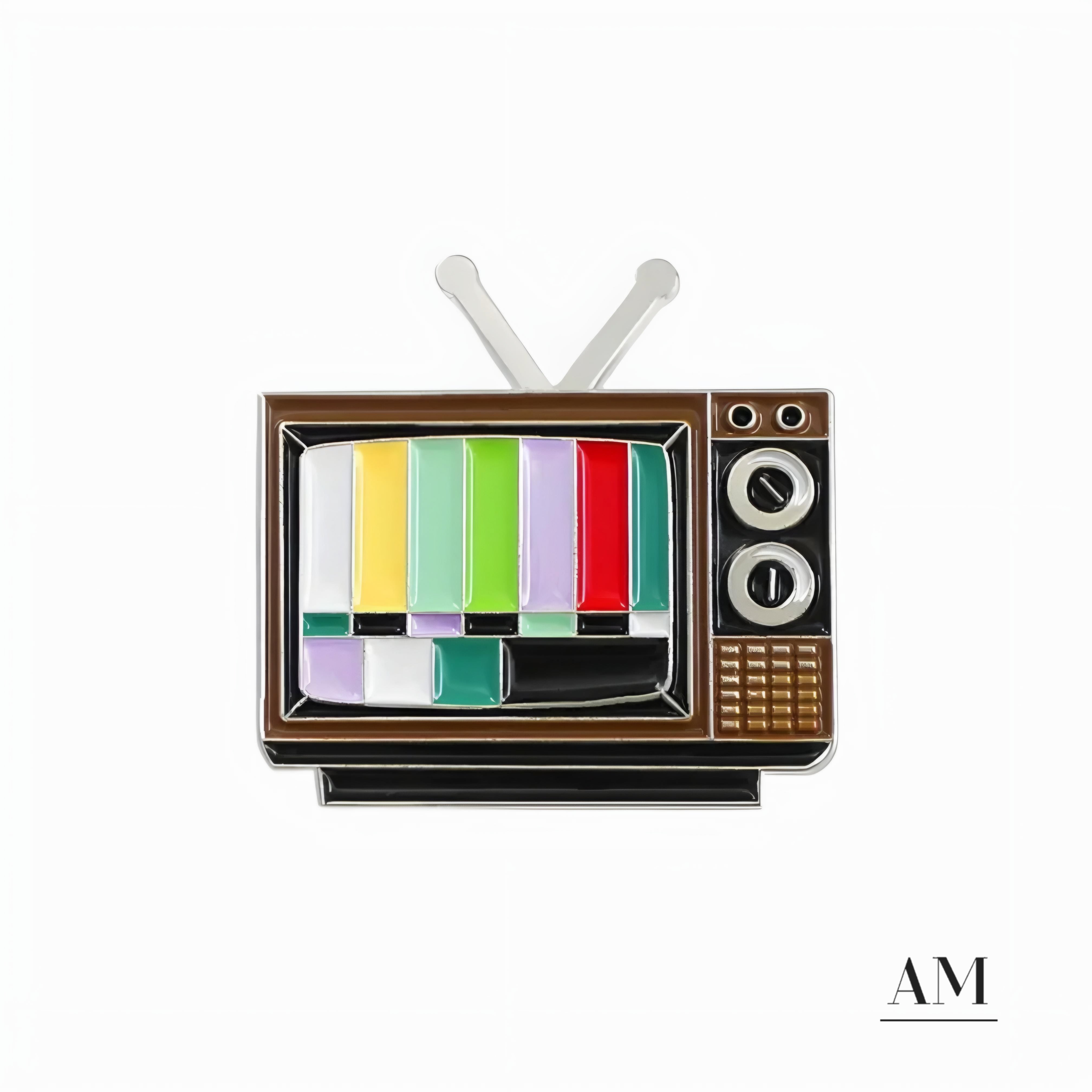 Vintage TV Enamel Pin – ALLES wat MOOI is